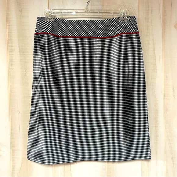 Yansi Fugel | Skirts | Yansi Fugel Black White Red Gingham Aline Skirt ...